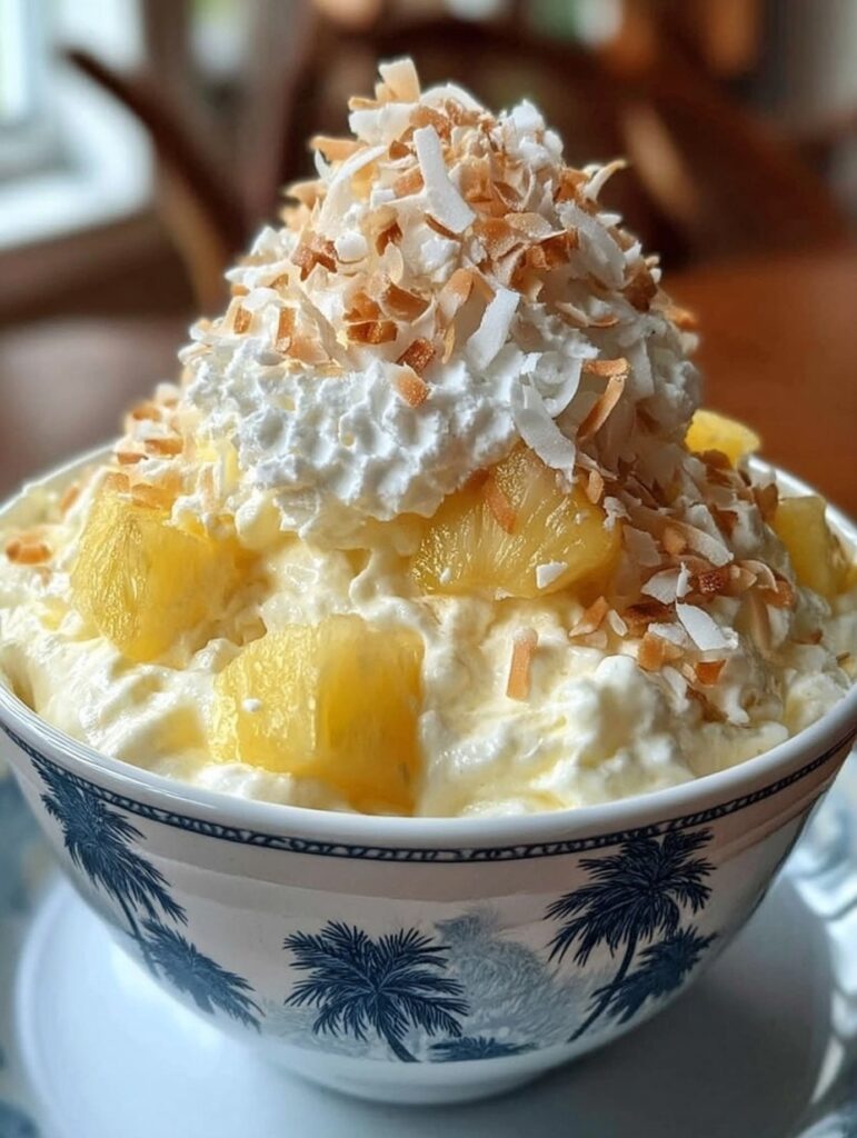Vegan Hawaiian Pineapple Coconut Fluff - Foodie